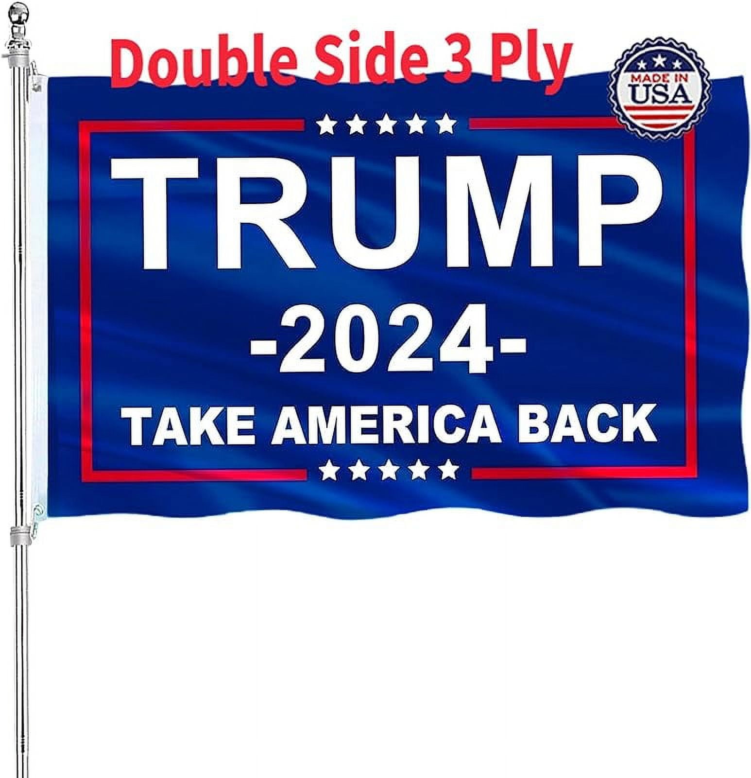 Trump 2024 Flag Take America Back- Double Sided Donald Trump Flags 2024-3x5 Outdoor 200D ...