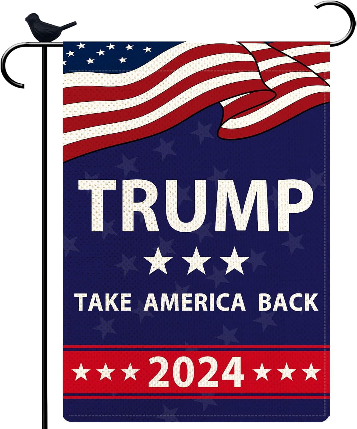 Trump 2024 Garden Flag Voted for Trump Blue Yard Flag 12x18 Inch Double ...