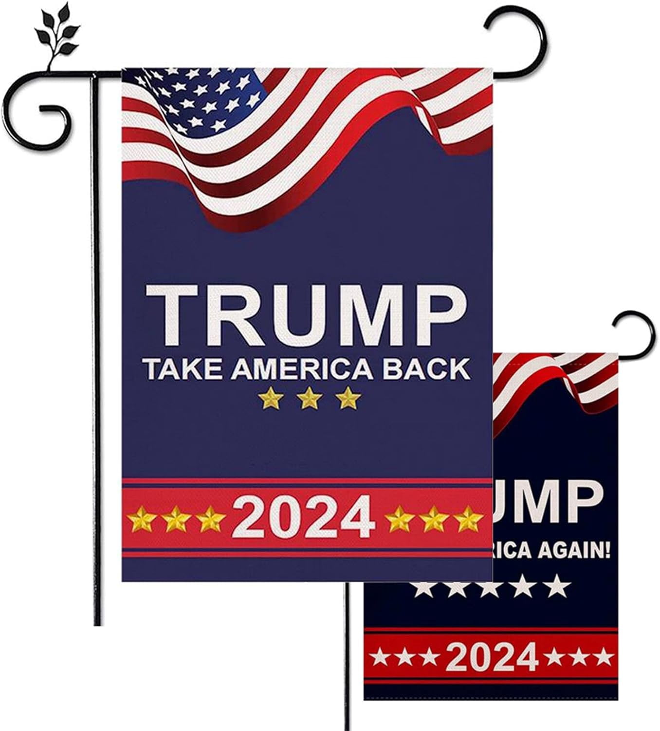 Trump 2024 Garden Flags for Outside,2pcs Trump 2024 Flags,Trump 2024 ...