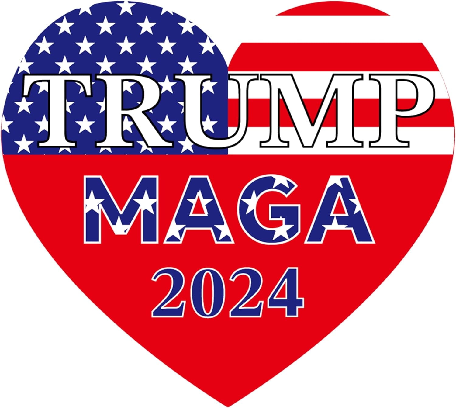 Trump 2024 MAGA Decal - 48 Pack Waterproof Stickers for Car, Laptop ...