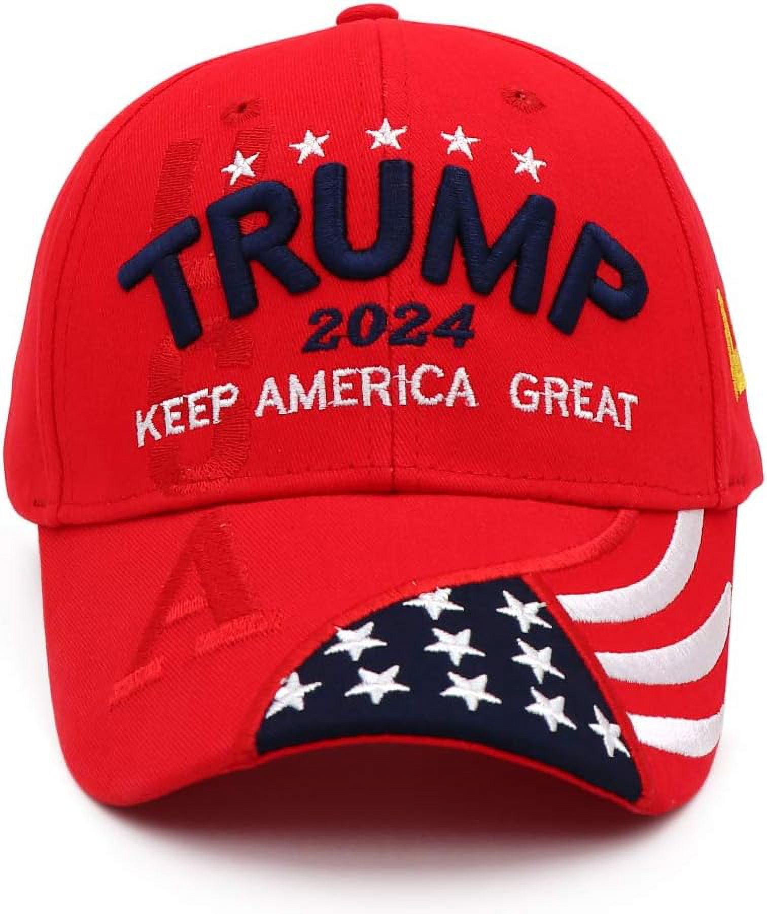 Trump 2024 MAGA Hat Make America Great Again Donald Trump Slogan with USA Flag Cap Trump ...