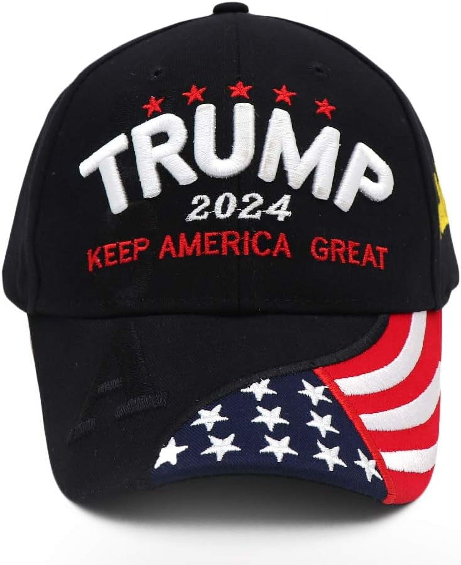 Trump 2024 MAGA Hat Make America Great Again Trump Slogan with USA Flag ...