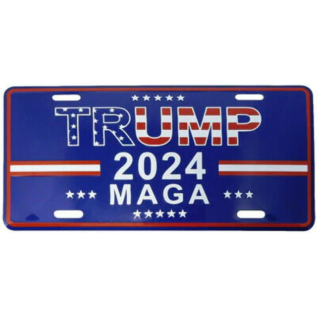 Trump 2024 MAGA Make America Great Again Blue 6"x12" Aluminum License ...