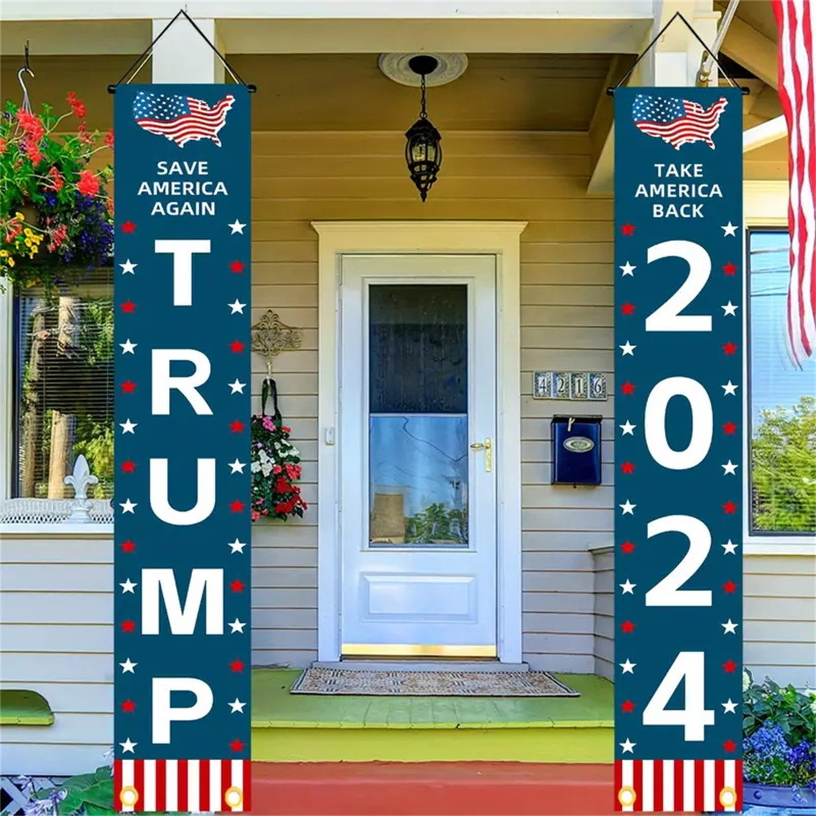 Trump 2024 MAGA Porch Sign Banner Flag Banners Porch Signs 12x72 Inch ...