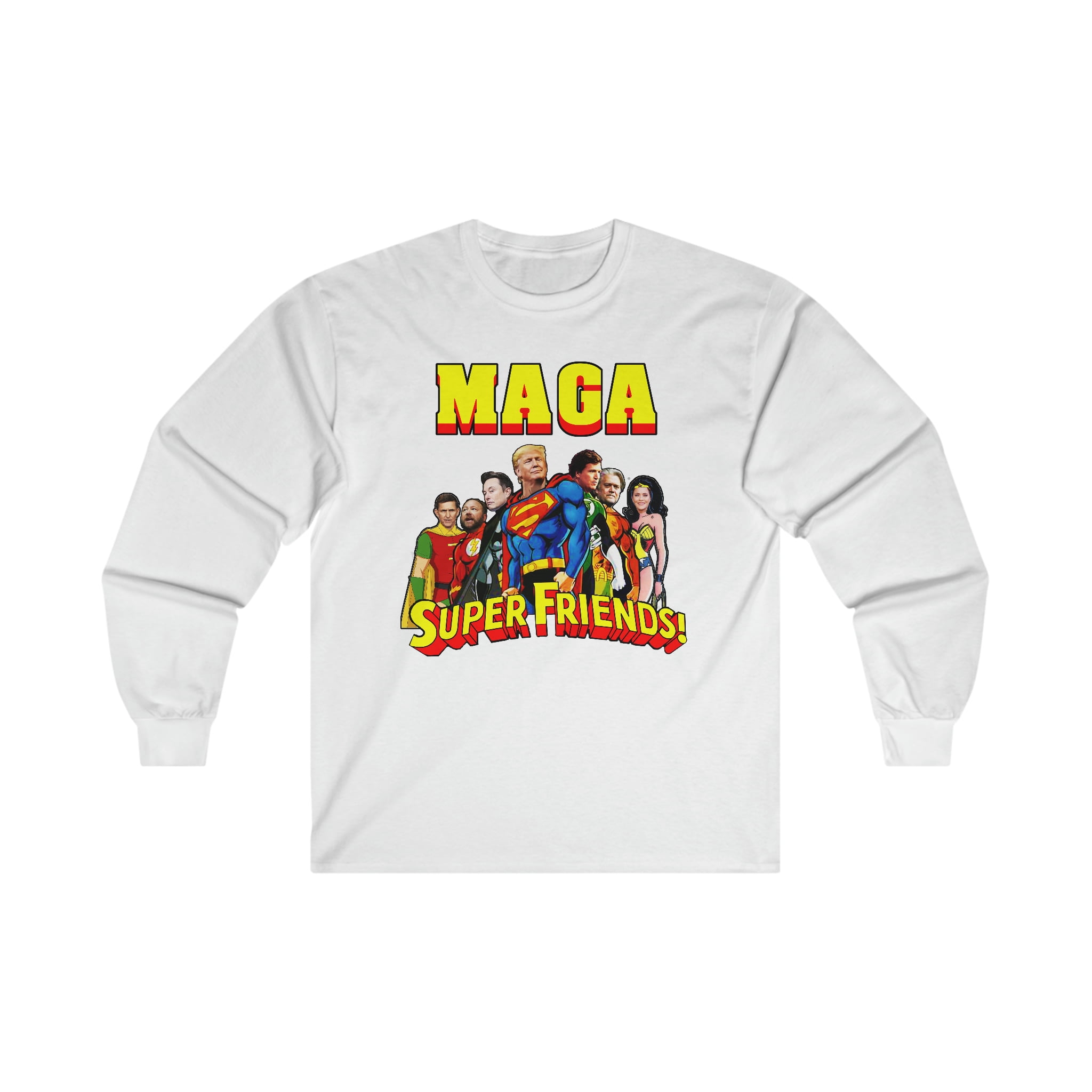 Trump 2024 MAGA Super Friends! unisex Long Sleeve Tee - Walmart.com