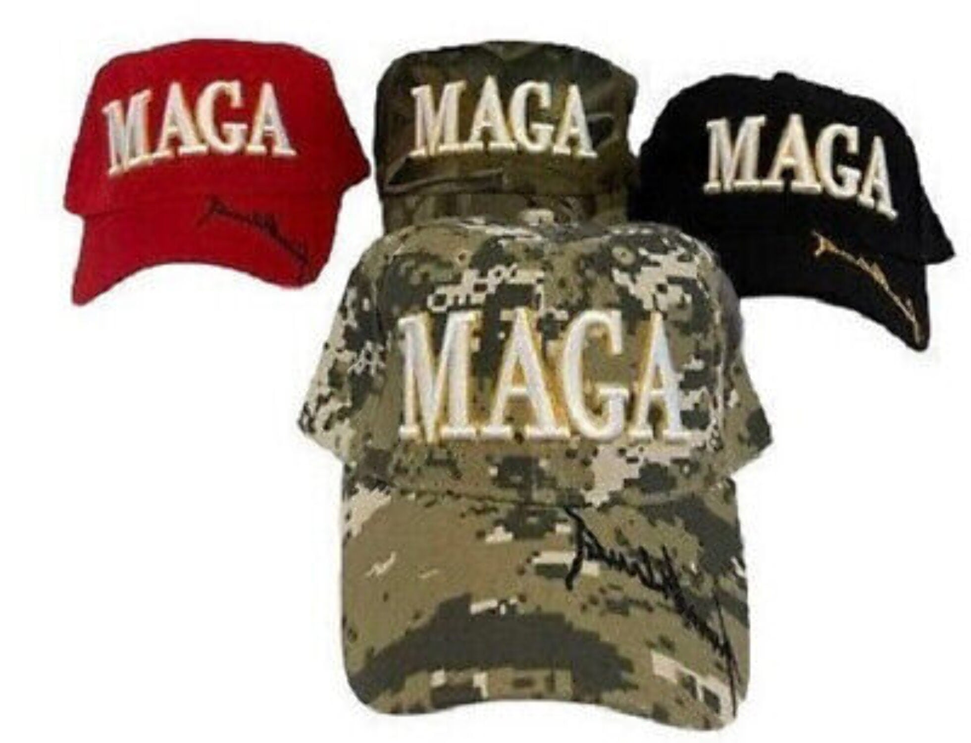 Trump 2024 MAGA USA TRUMP SIGNATURE (WOODLAND Camo) Embroidered Hat Cap ...