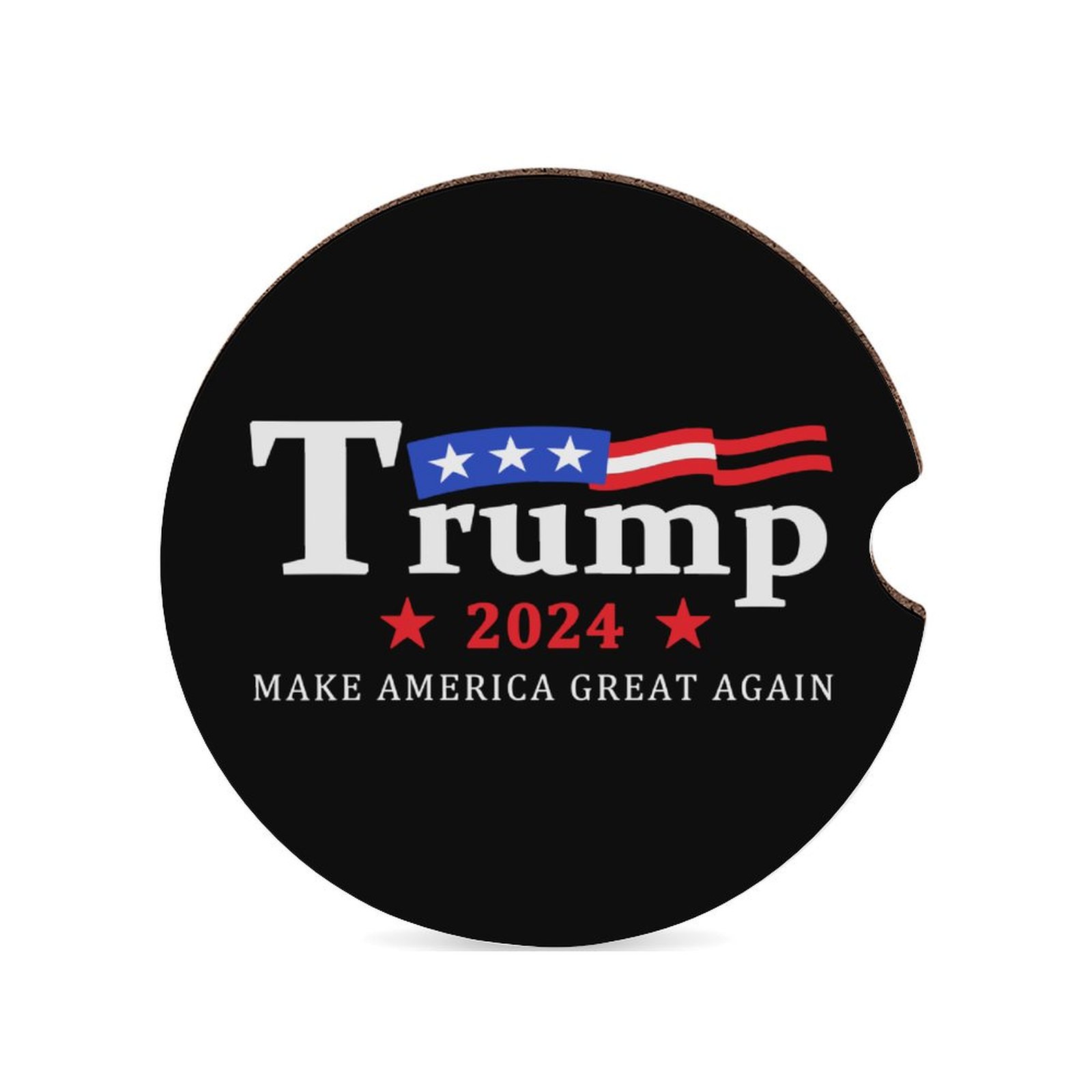 Trump 2024 MAKE AMERICA GREAT AGAIN Usa Flag Car Coasters for Drinks ...