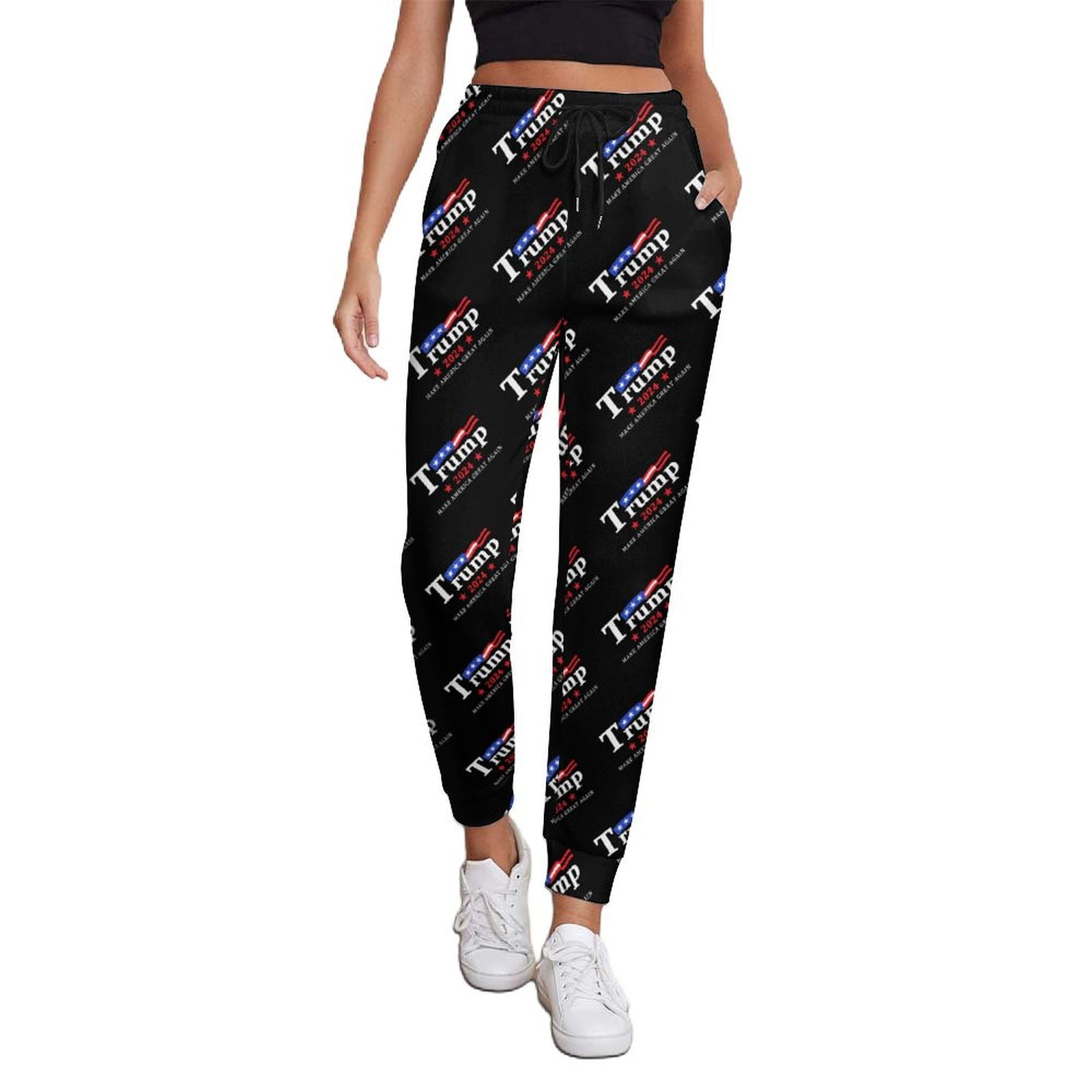 Trump 2024 MAKE AMERICA GREAT AGAIN Usa Flag Sweatpants for Womens High ...