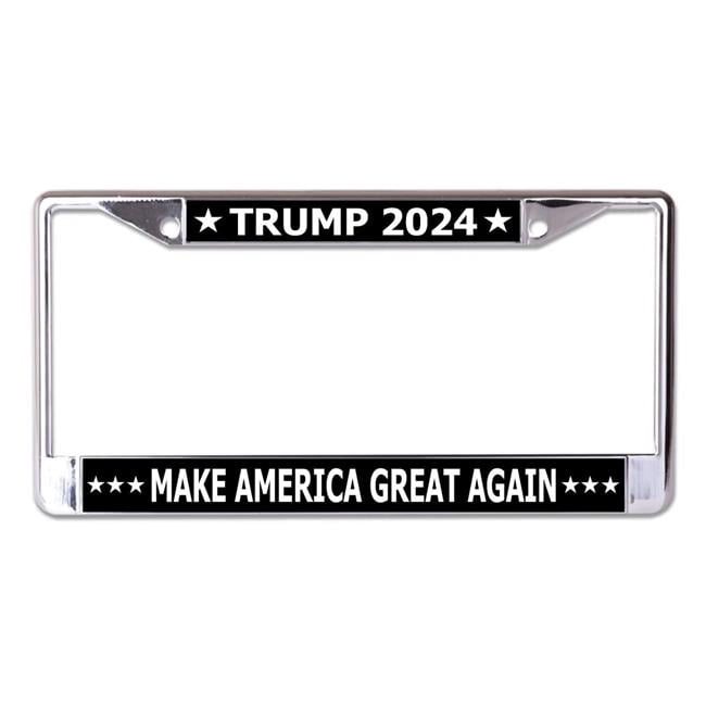 Trump 2024 Make America Great Again Chrome License Plate Frame ...