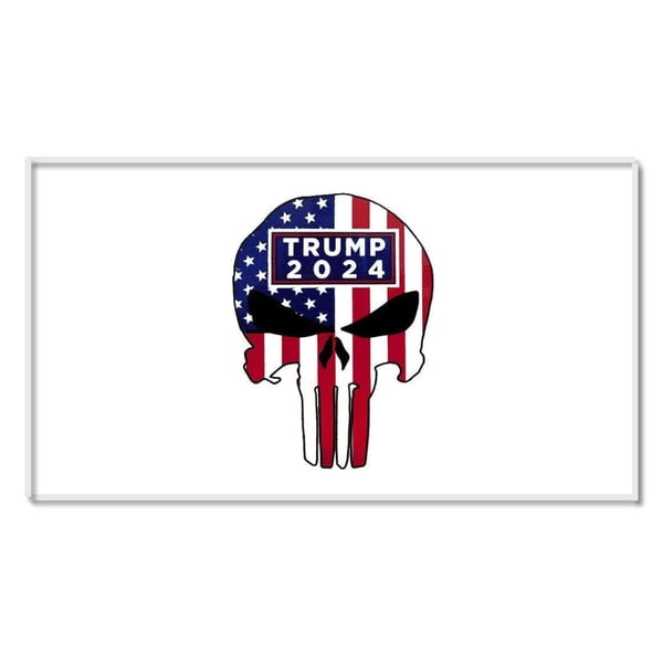 Trump 2024 Patriotic Skull Bumper Sticker - Walmart.com
