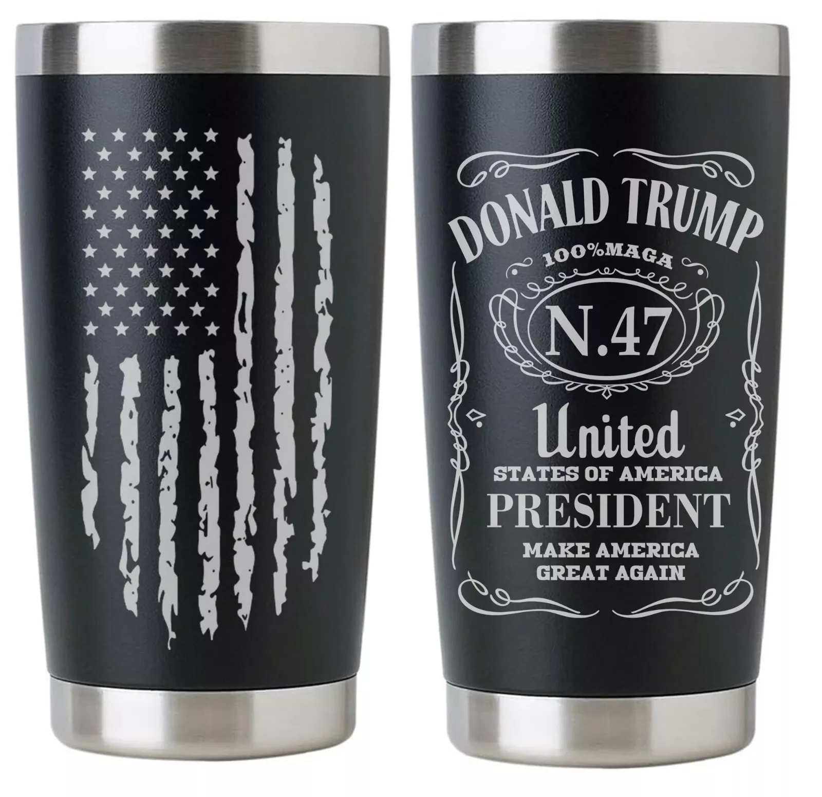 Trump 2024 President Tumbler 20 oz Stainless Steel 2 Sided Laser ...