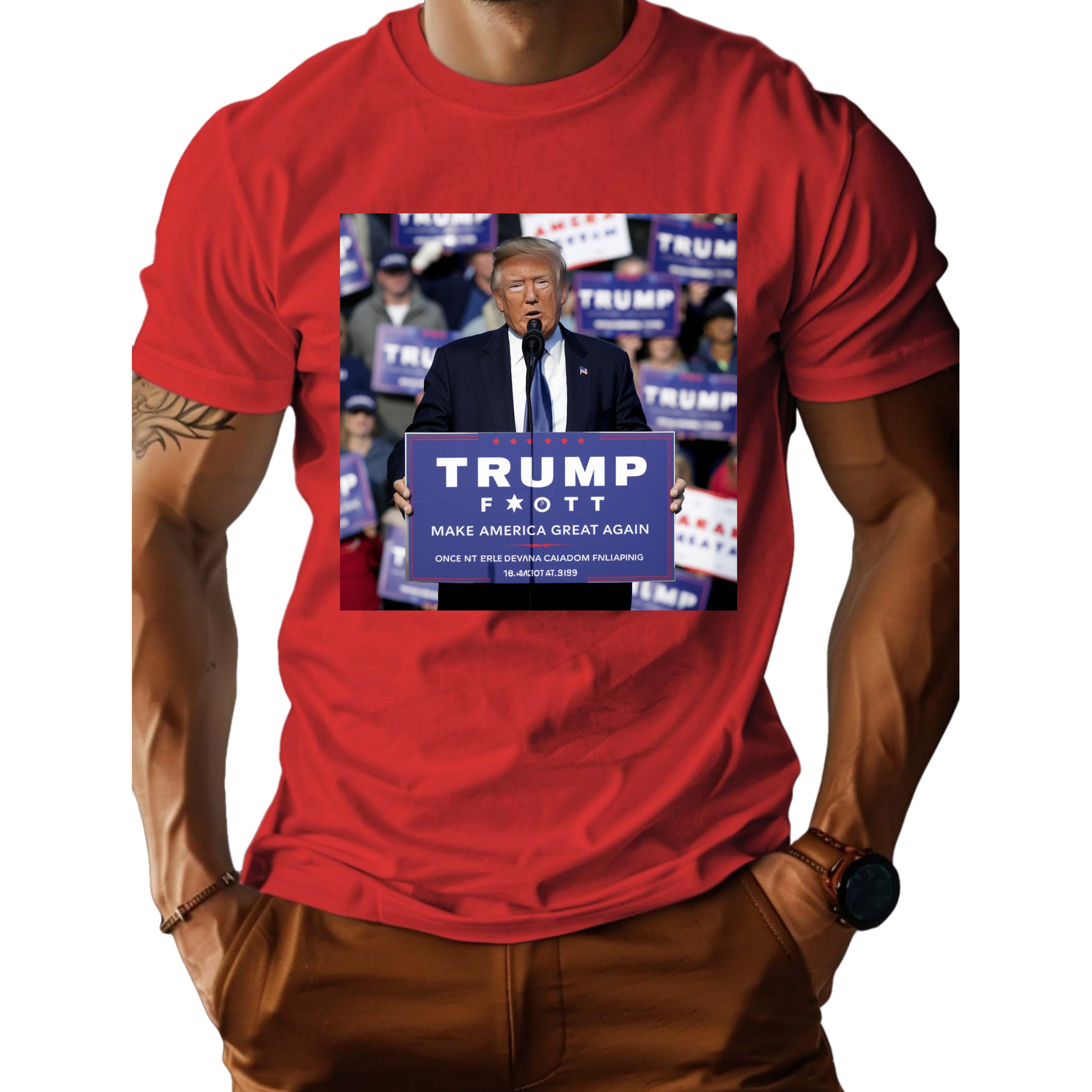 Trump 2024 Presidential Theme Men's Printed T-Shirt, Make America Great ...