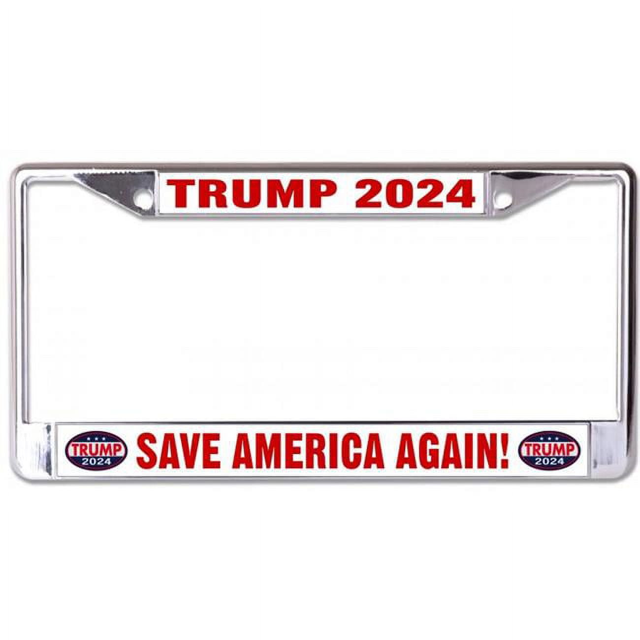 Trump 2024 Save America Again Chrome License Plate Frame - Walmart.com