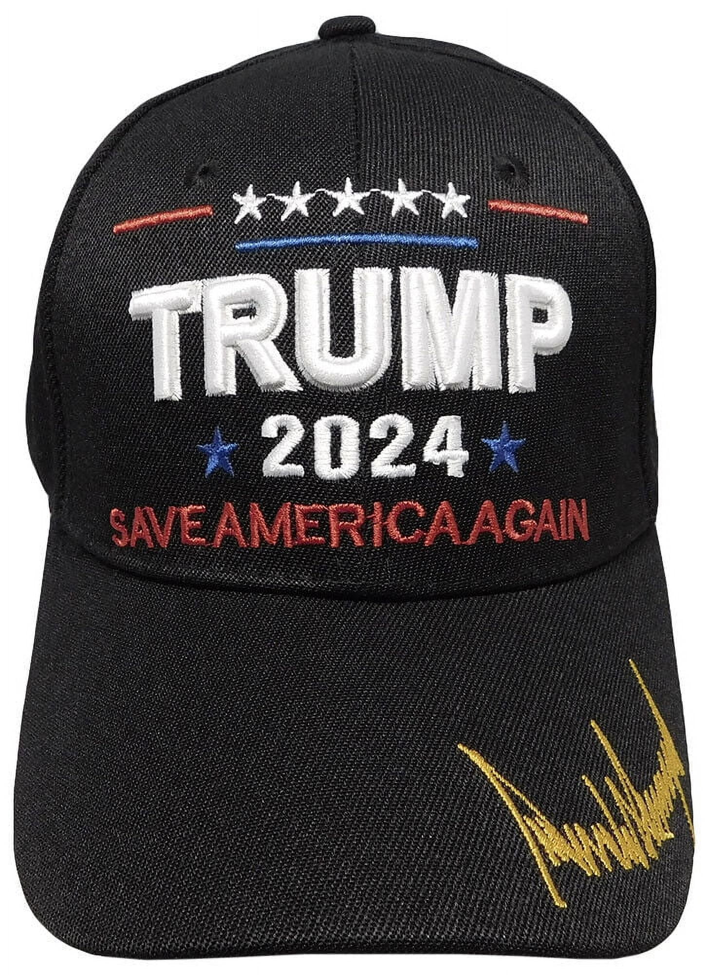 ANT Enterprises Black Baseball Cap, Adjustable, Embroidered Trump 2024 ...