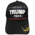 ANT Enterprises Black Baseball Cap, Adjustable, Embroidered Trump 2024 ...