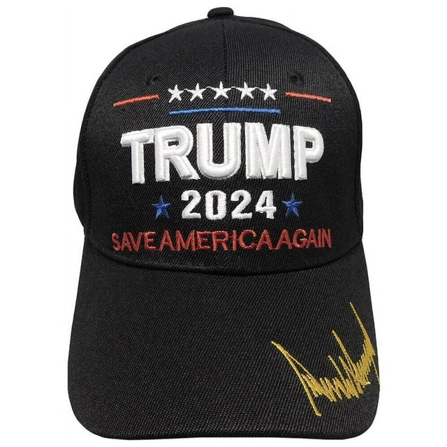 ANT Enterprises Black Baseball Cap, Adjustable, Embroidered Trump 2024 ...