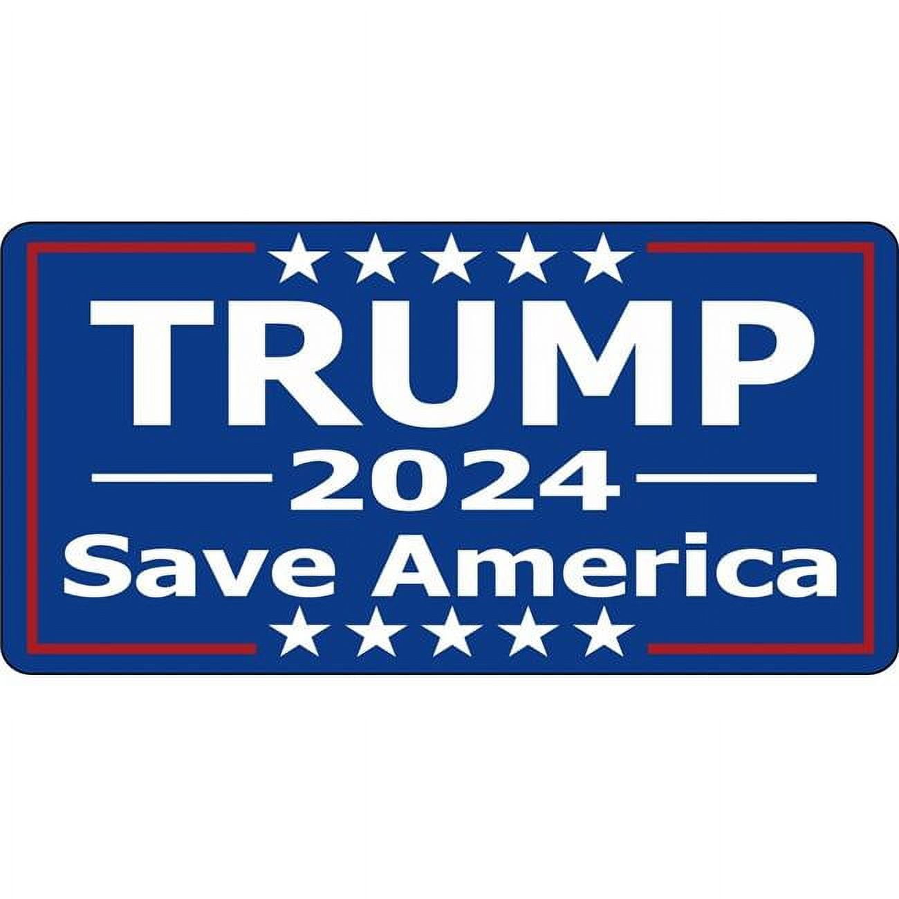 Trump 2024 Save America Blue Photo License Plate - Walmart.com