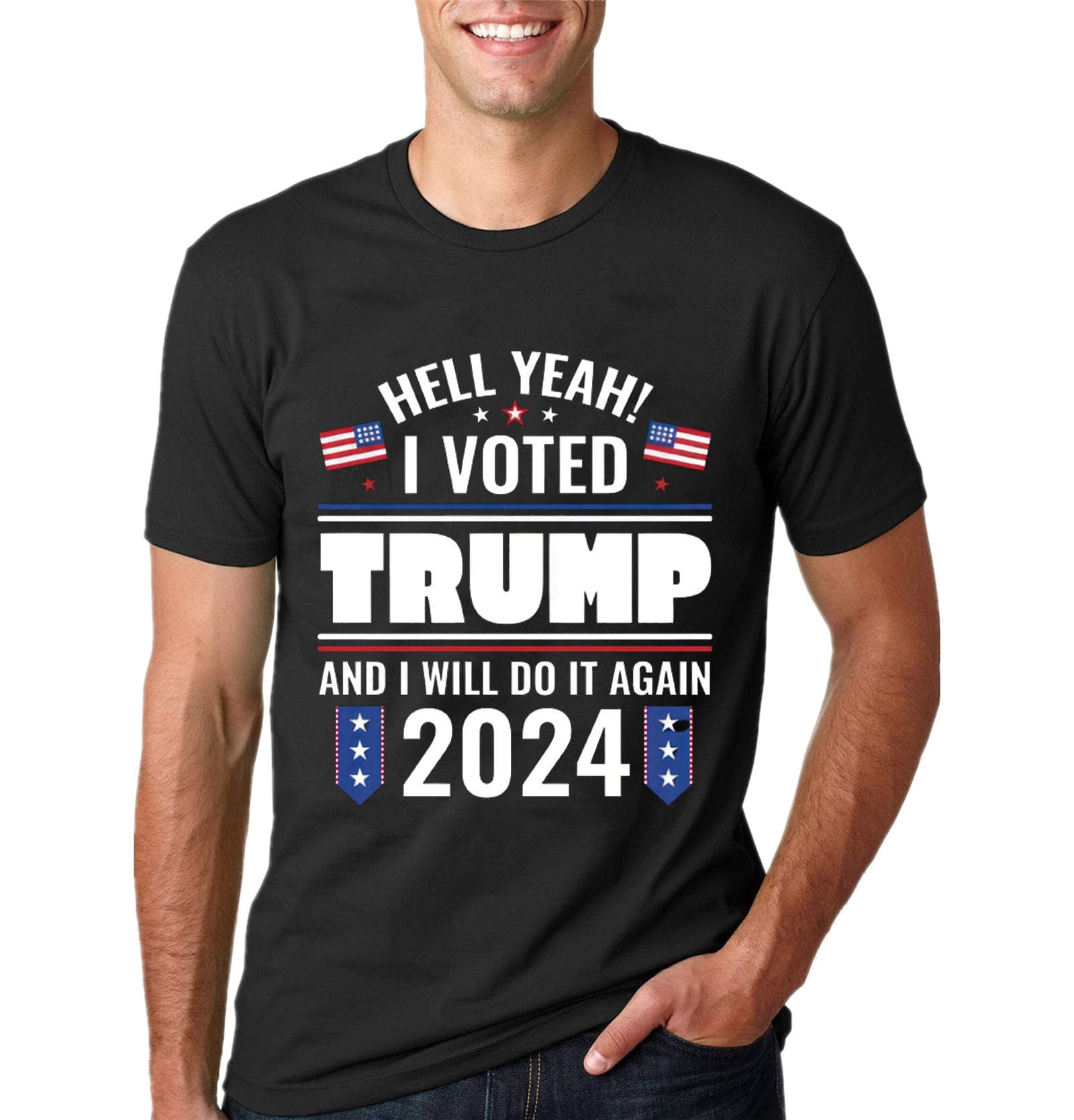 Trump 2024 Shirt for Men Womens Voted Support Trump Graphics Casual ...