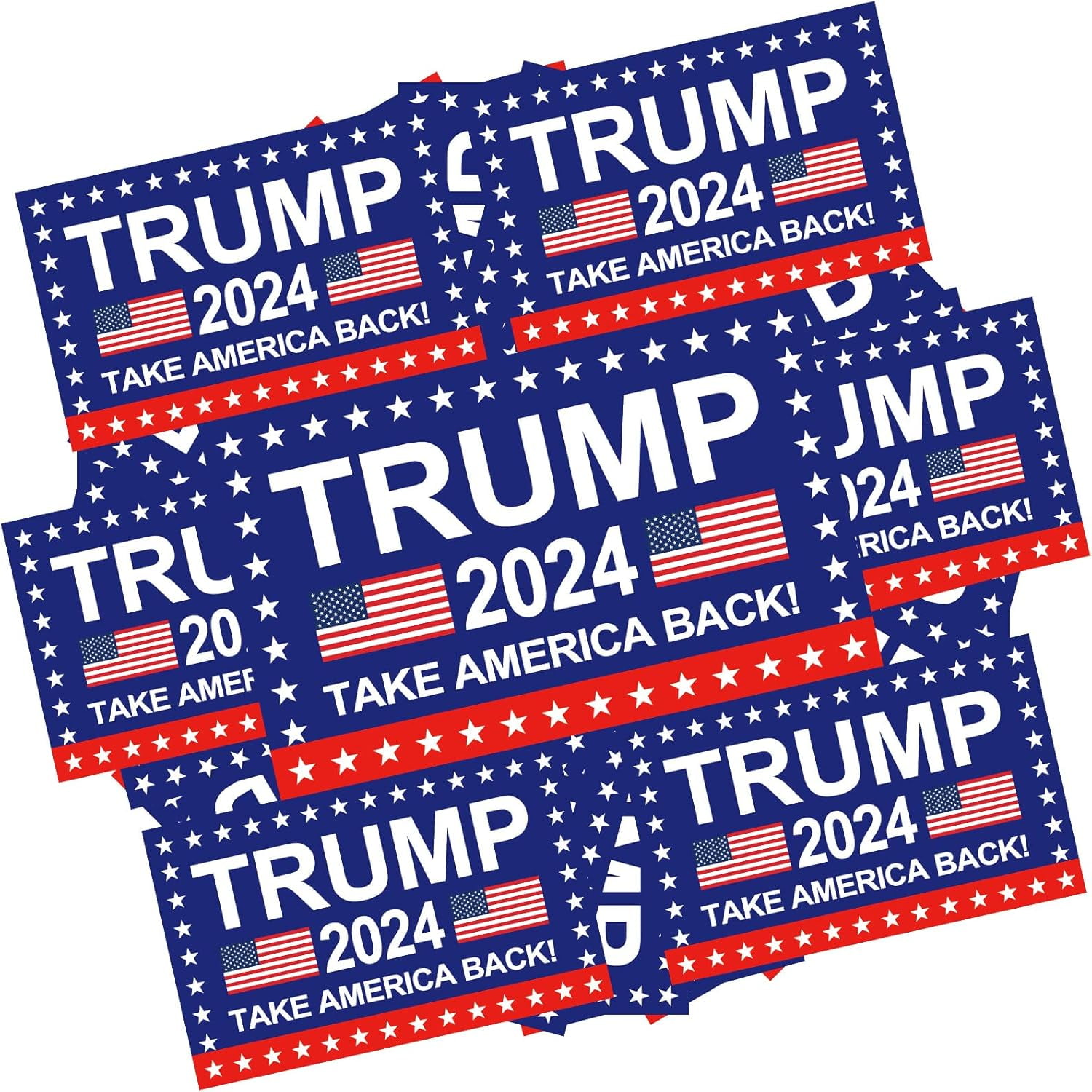 Trump 2024 Sticker, 100Pcs PVC Funny Decal, Waterproof Trump Stickers ...