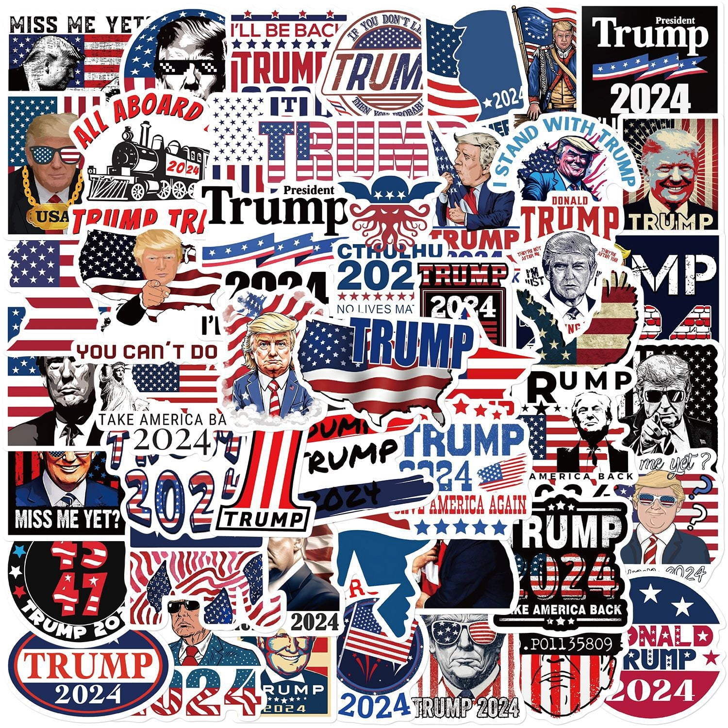 Trump 2024 Stickers Trump Decal for Car Clearance! 50PC Stickers Decal ...
