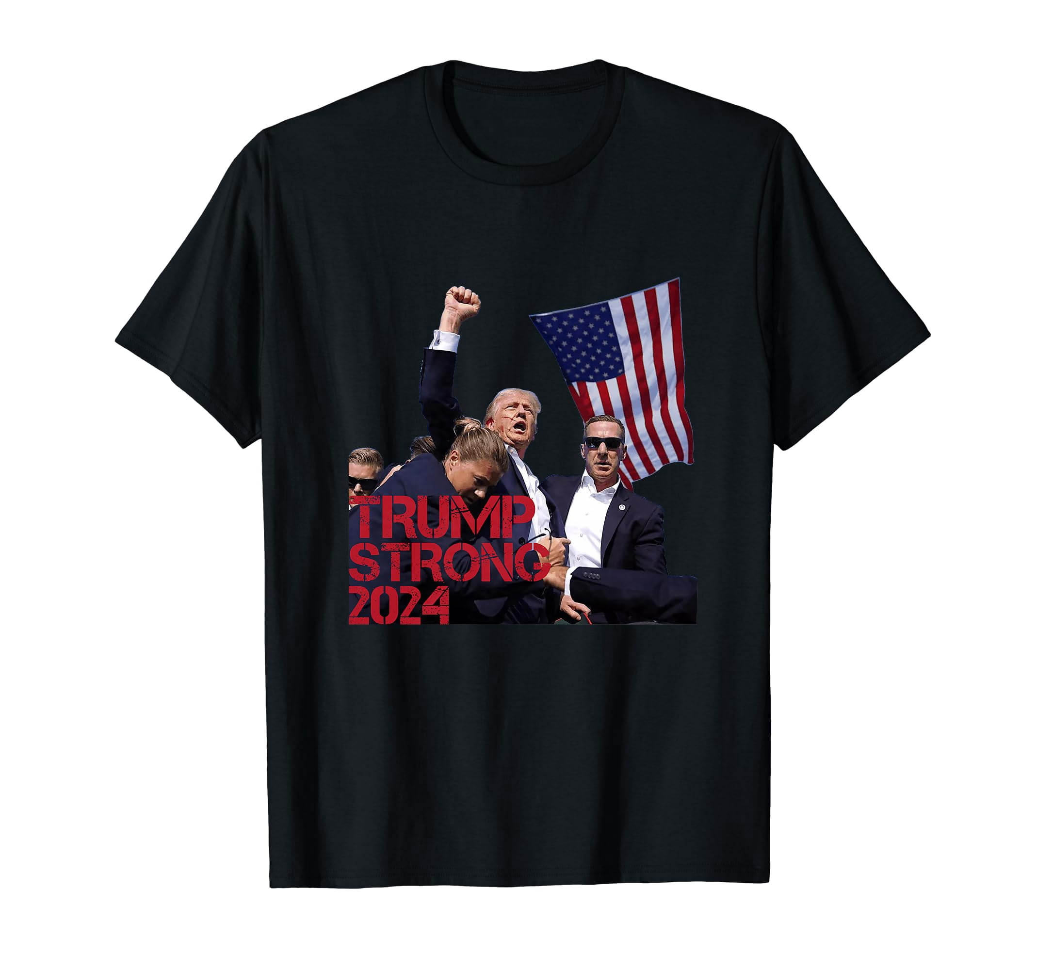 Trump 2024 Strong Fist Hand US Vote T-Shirt - Walmart.com