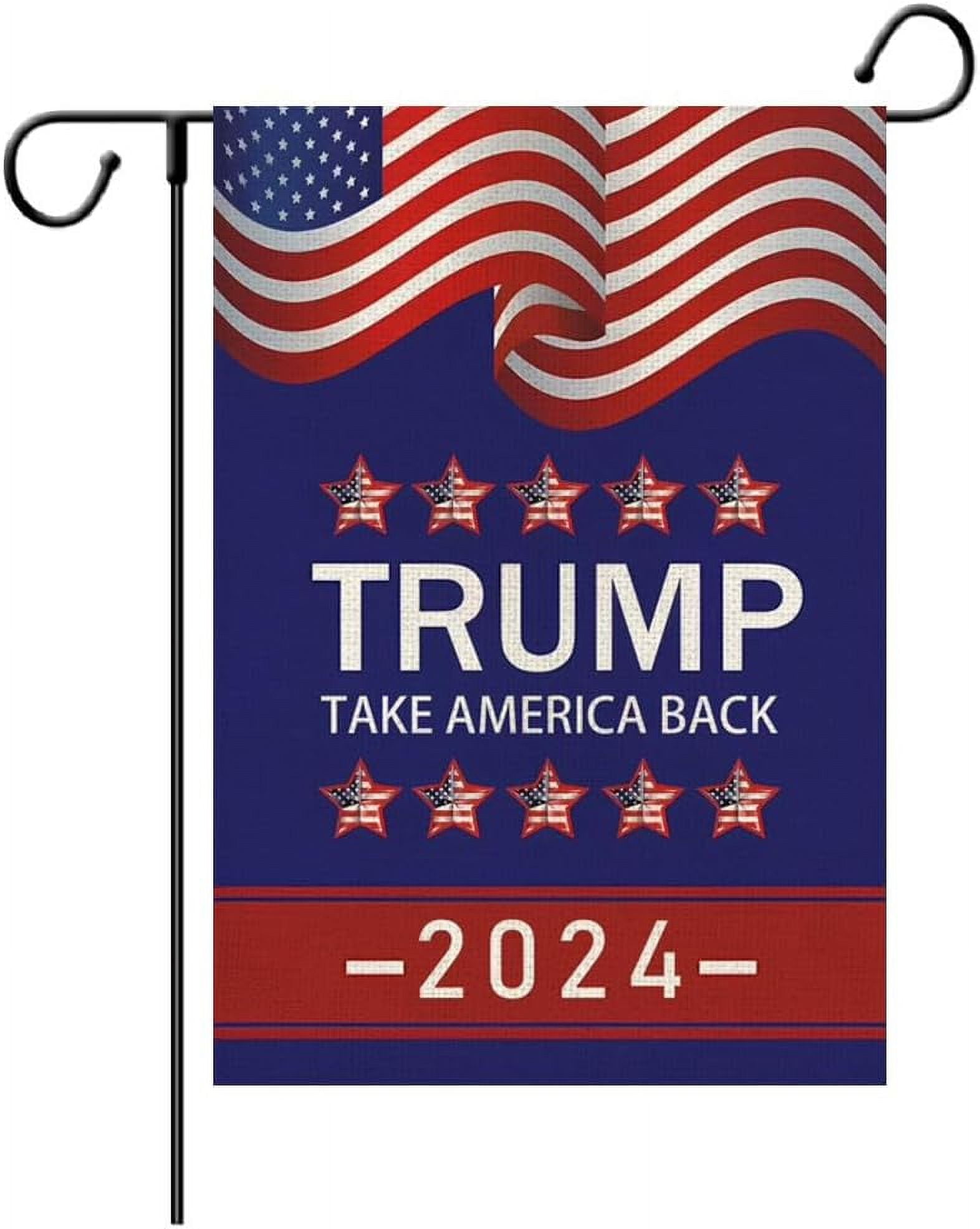 Trump- 2024 Take America Back Garden Flag 12 x 18 Inch- Decorative ...