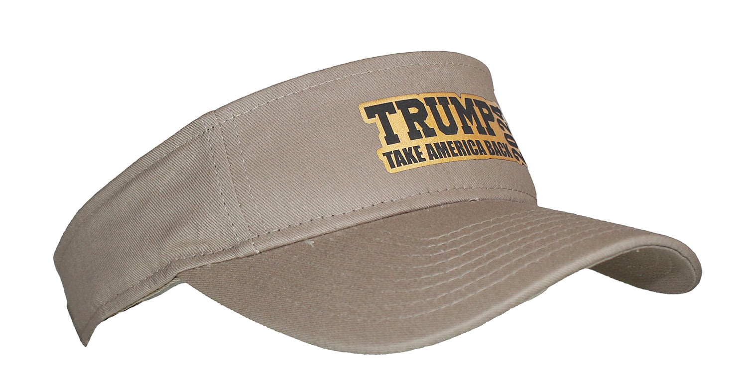 Trump 2024 Take America Back Patch Visor Hat W/Adjustable Hook & Loop ...