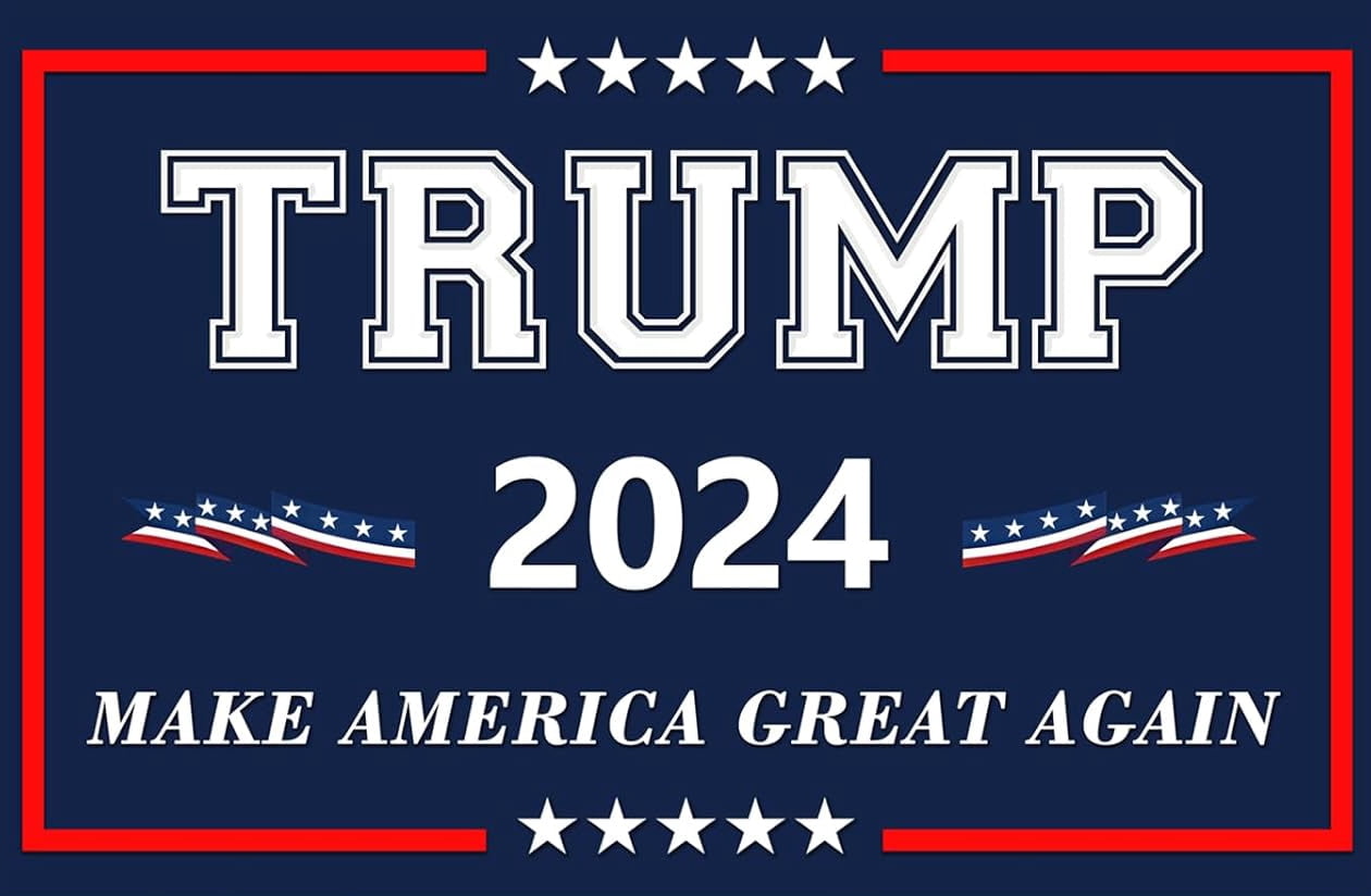 Trump 2024 Tin Sign,Make America Great Again Trump 2024 Campaign Signs ...