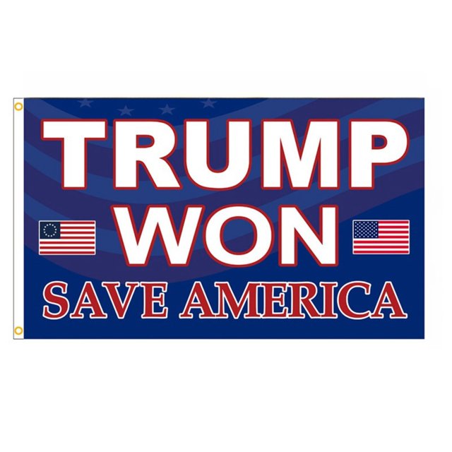 Trump 2024 Trump Won Save America Flag Outdoor Campaign Banner ...