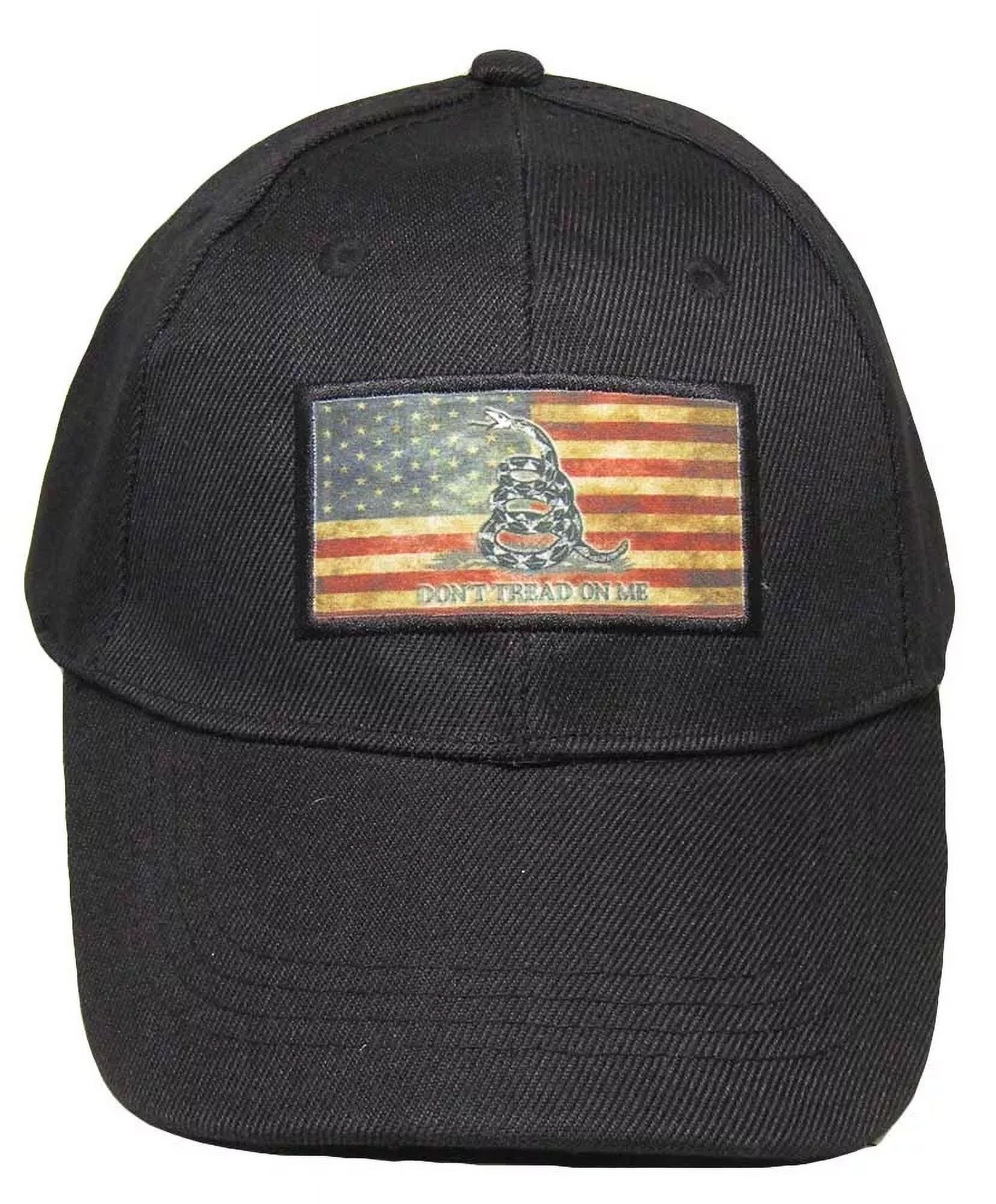Trump 2024 VINTAGE A Gadsden Don't Tread On Me Tea Patch Black Cap Hat ...