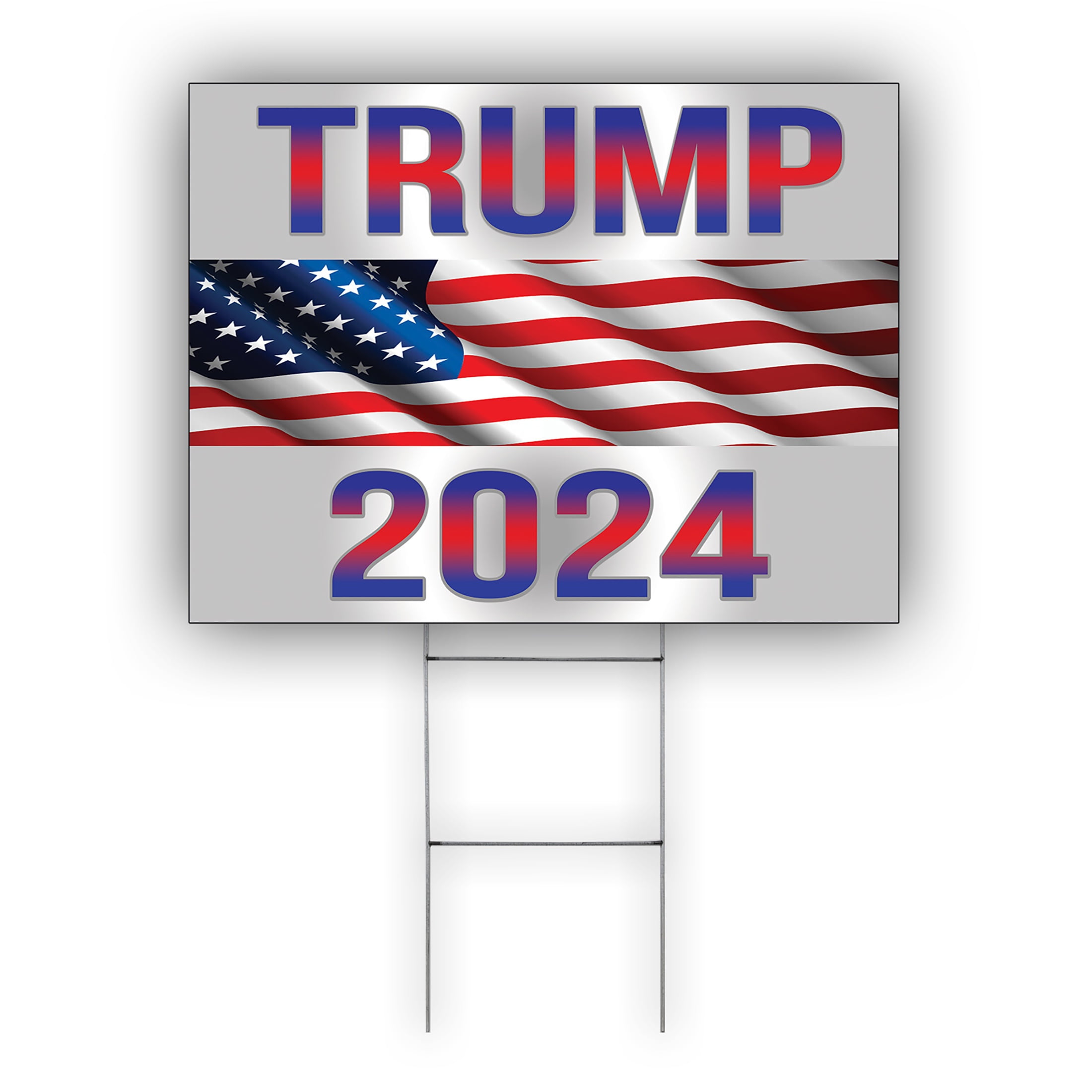 Trump 2024 Vote For USA President Coroplast Yard Sign With Metal H ...