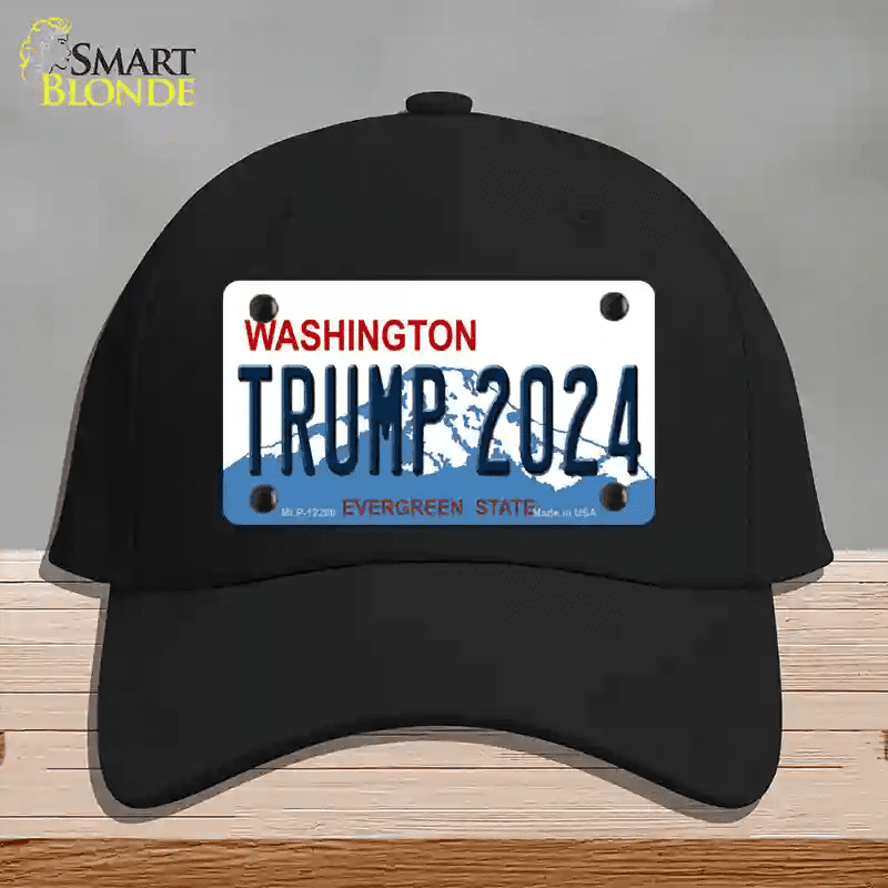 Trump 2024 Washington Novelty License Plate Hat Cotton Black - Walmart.com