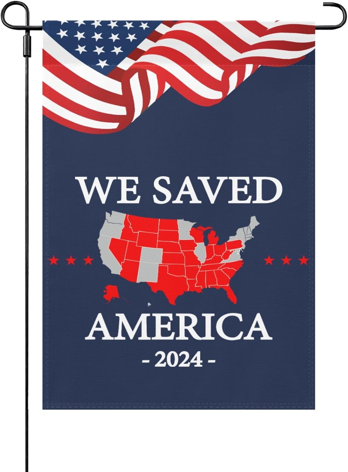Trump 2024 We Saved America House Flag One Size, Humorous House Flags ...