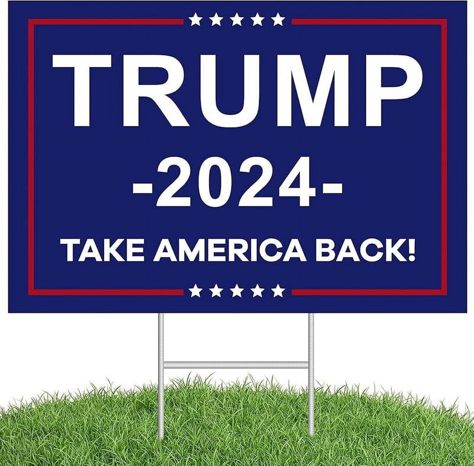 Trump 2024 Yard Sign,Donald Trump Yard Signs Double Sided Fade ...