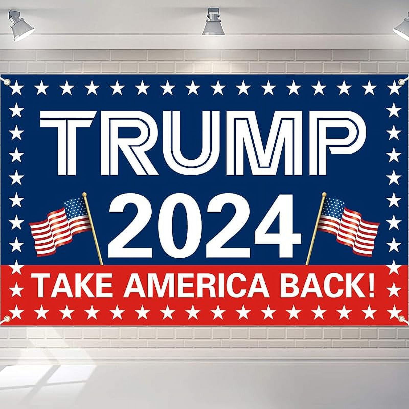 Trump 2024 flag banner Trump take American back banner Trump 2024 ...