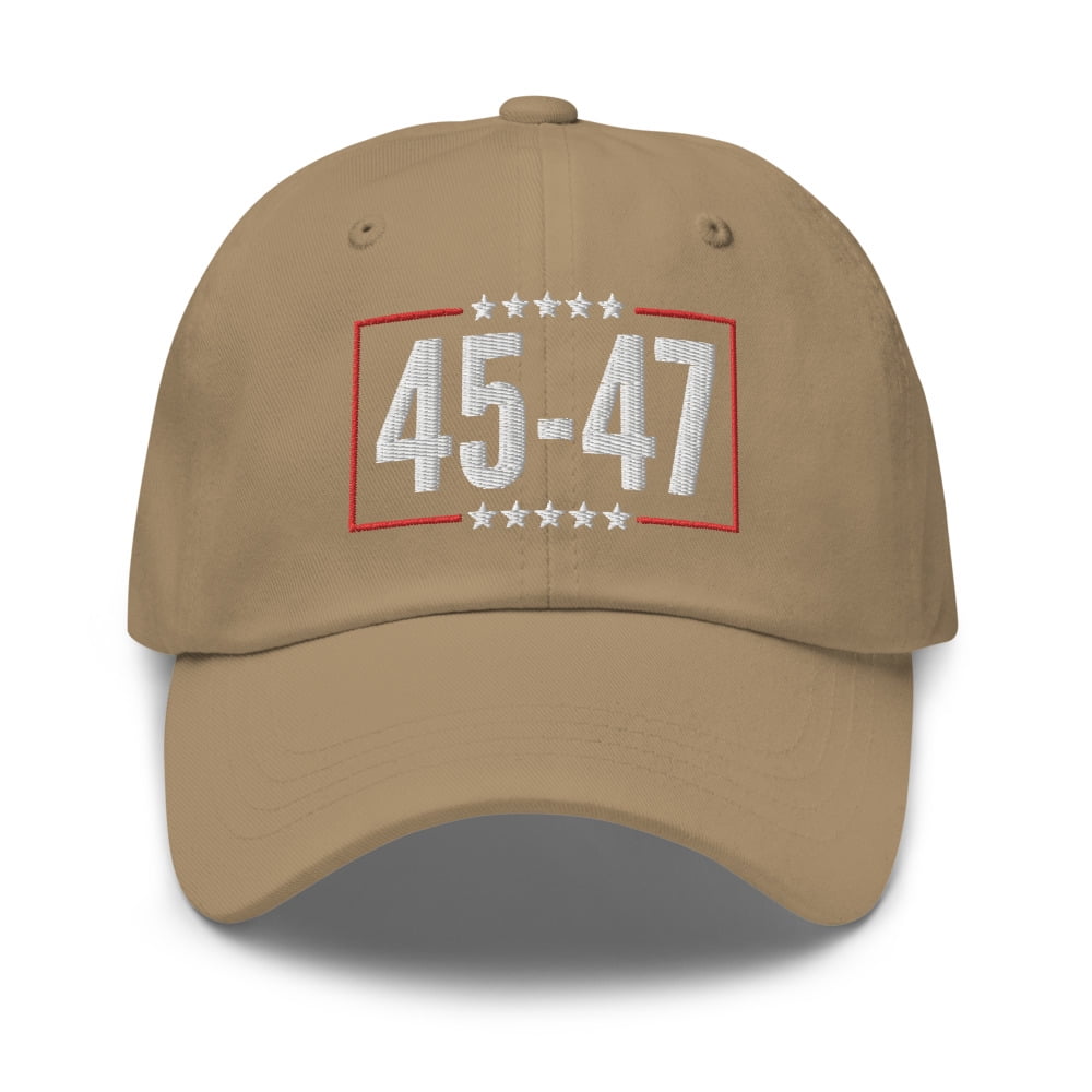 Trump 45 47 President hat, Embroidered Dad hat, Trump 2024 hat, MAGA cap, Trump (Khaki ...