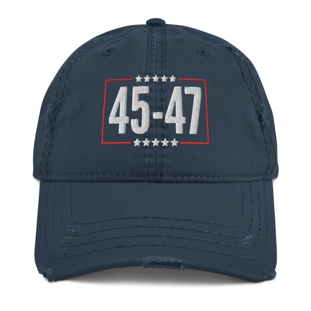 Trump 45 47 President hat, Embroidered Distressed Dad hat, Trump 2024 ...