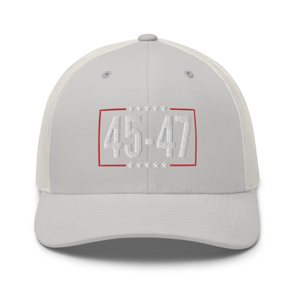 Trump 45 47 President hat, Embroidered Trucker Cap, Trump 2024 hat ...