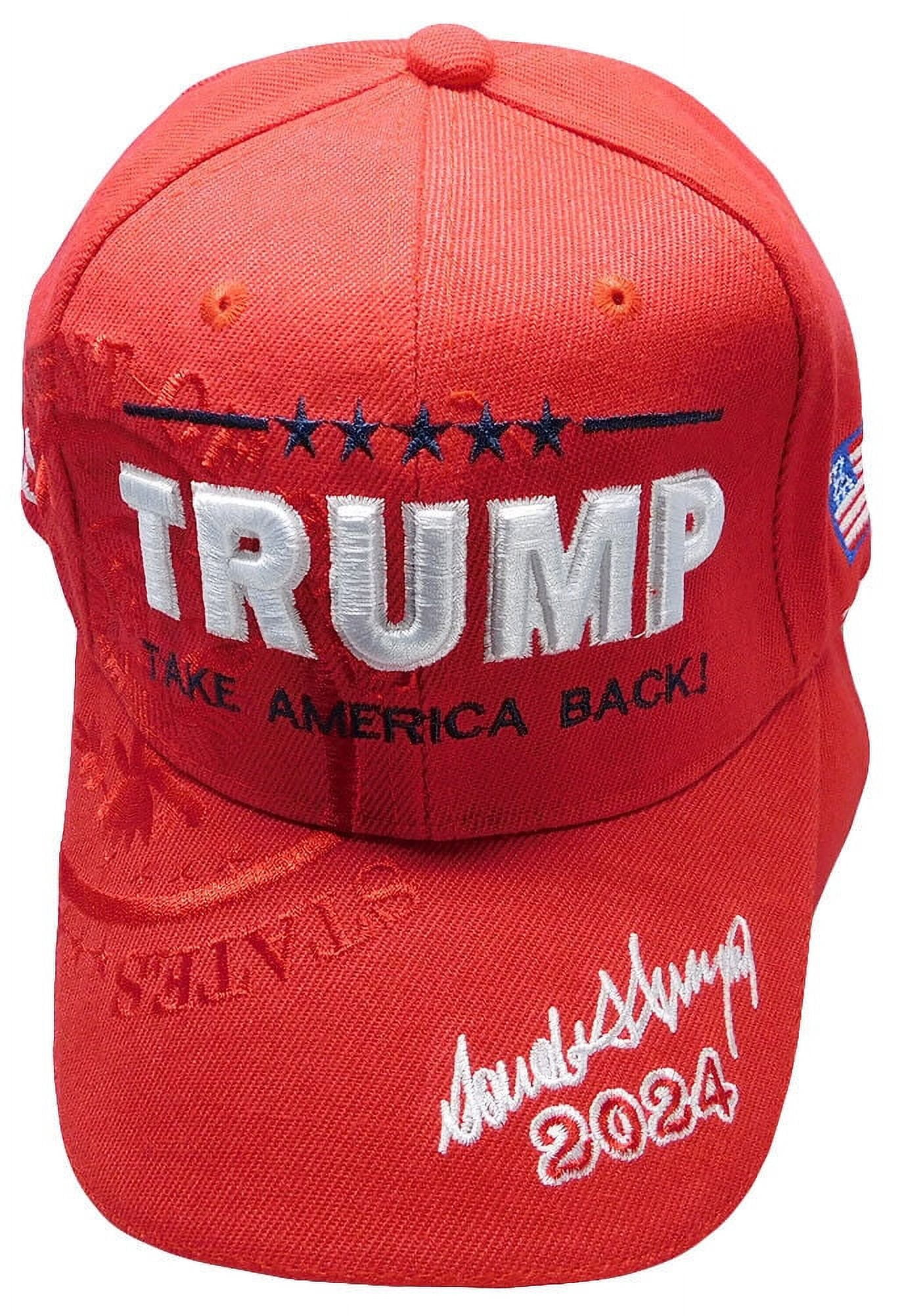 Trump 45 President Donald USA American Red Embroidered TRUMP 2024 Cap ...