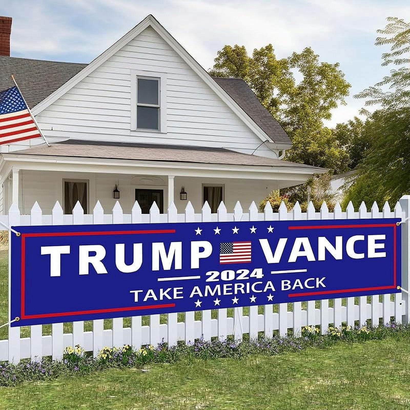 Trump Banner Donald Trump Vance 2024 Flag Large Banner Outdoor ...