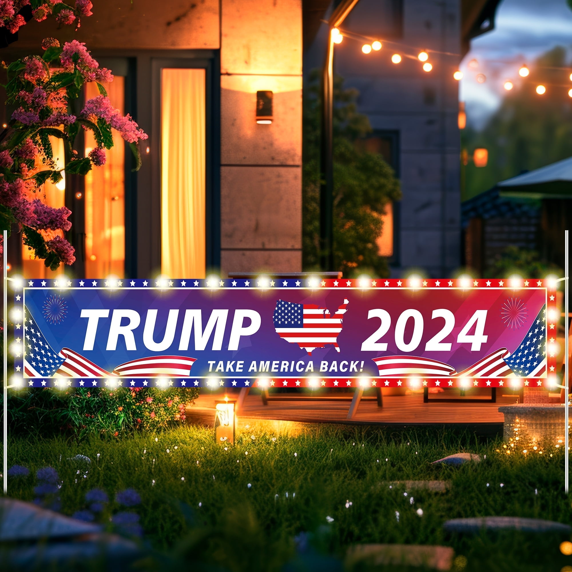 Trump Banners Outdoor Large,118'' x 19.6'' Trump 2024 Banner/Donald ...
