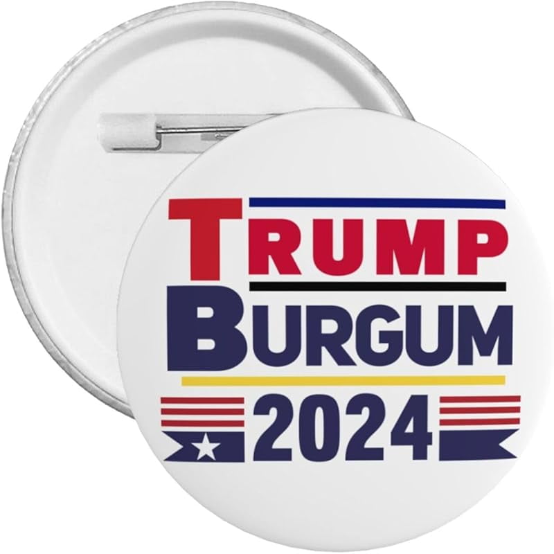 Trump Burgum 2024 button pins Trump Burgum 2024 President Pin Trump ...