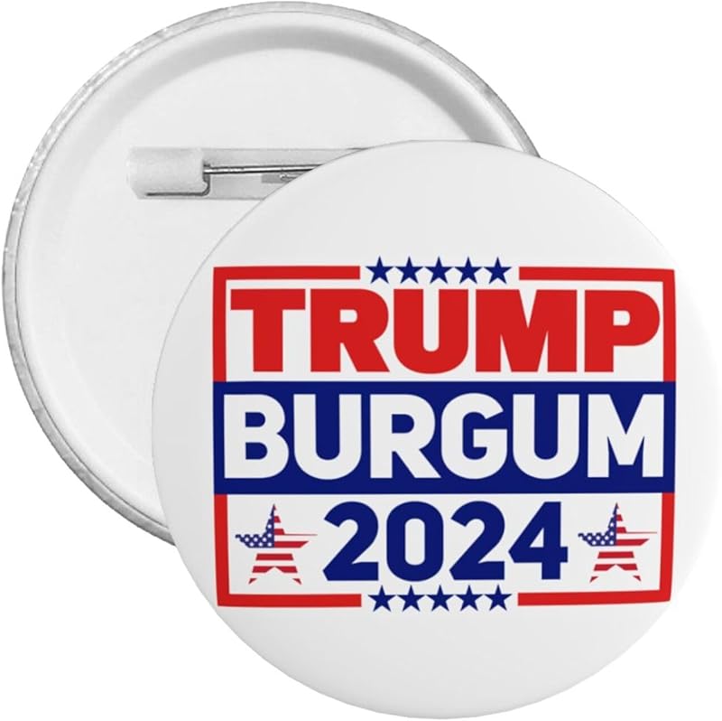 Trump Burgum 2024 button pins Trump Burgum 2024 President Pin Trump ...