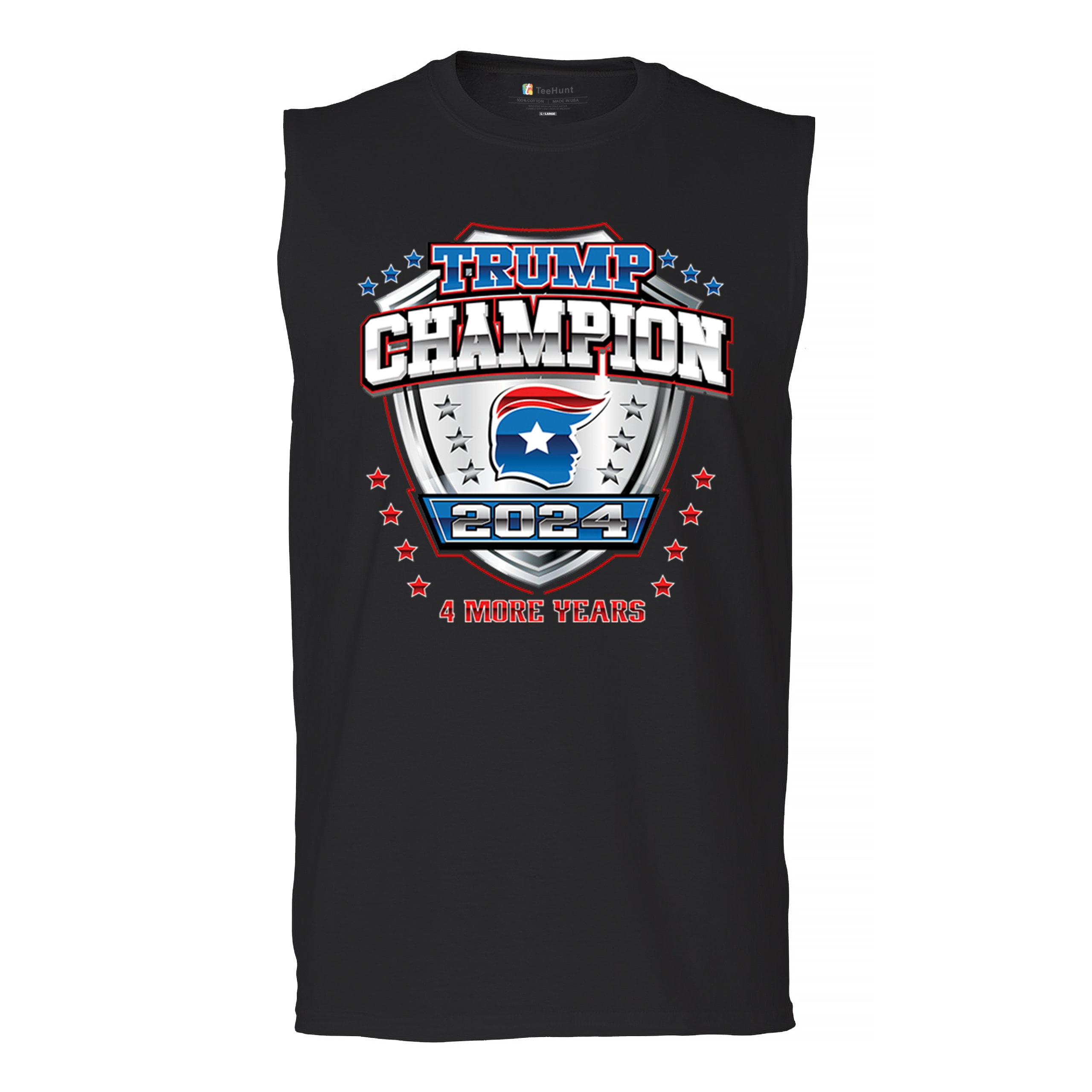 Trump Champion 2024 4 More Years Muscle Shirt MAGA 47th President Make ...
