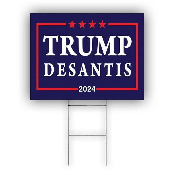 Trump Desantis 2024 For USA President Coroplast Yard Sign With H Stake ...