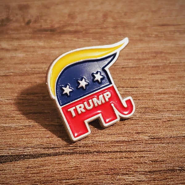 Trump Elephant Enamel Pin (Gold Plated) - Walmart.com