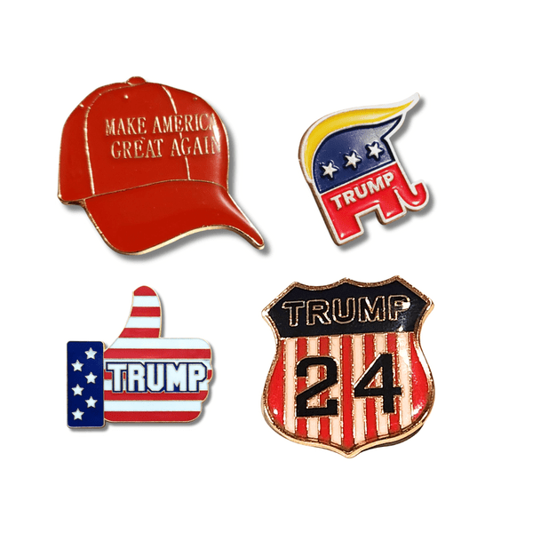 Trump Enamel Lapel Pin Bundle (4-pack) - Walmart.com