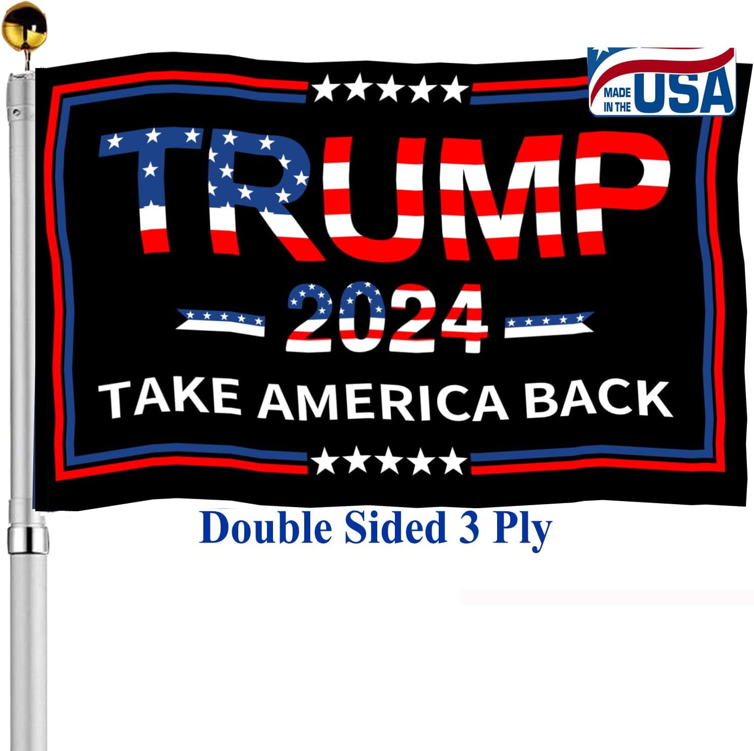 Trump Flags 2024 3x5 Outdoor Take America Back Donald Trump Flags Made