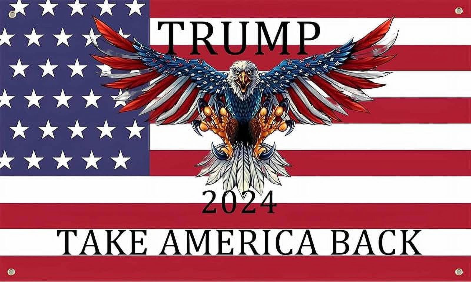 Trump Flags Double Sided 3Ply Trump 2024 Take America Back Eagle Flag ...