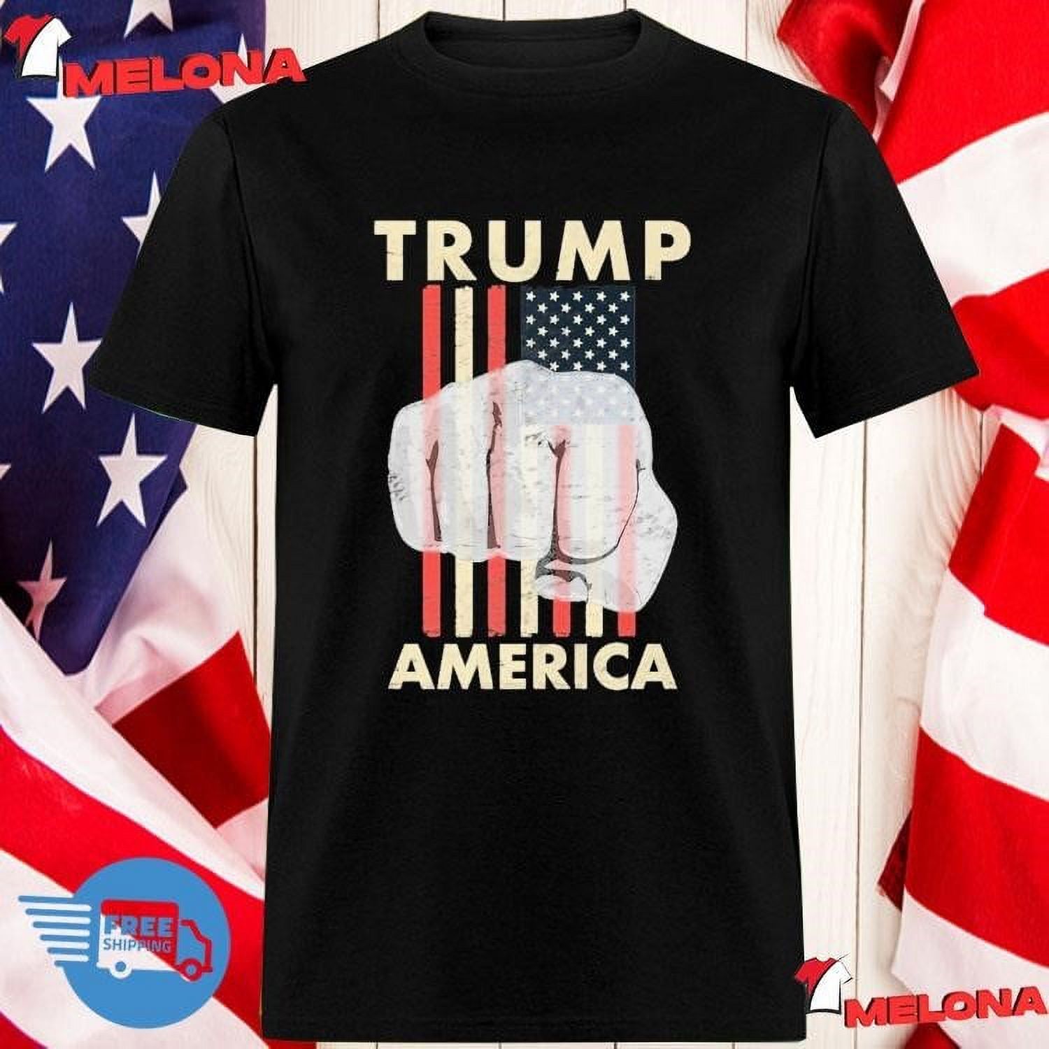 Trump For America 2024 Fist Punch Bump For America Premium T-shirt - Walmart.com